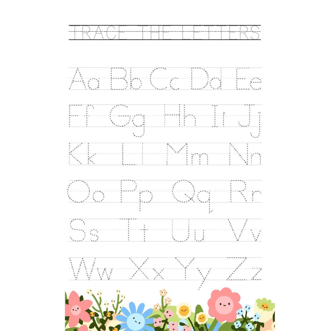 Spring Alphabet Tracing Sheet - Sharekkna Online