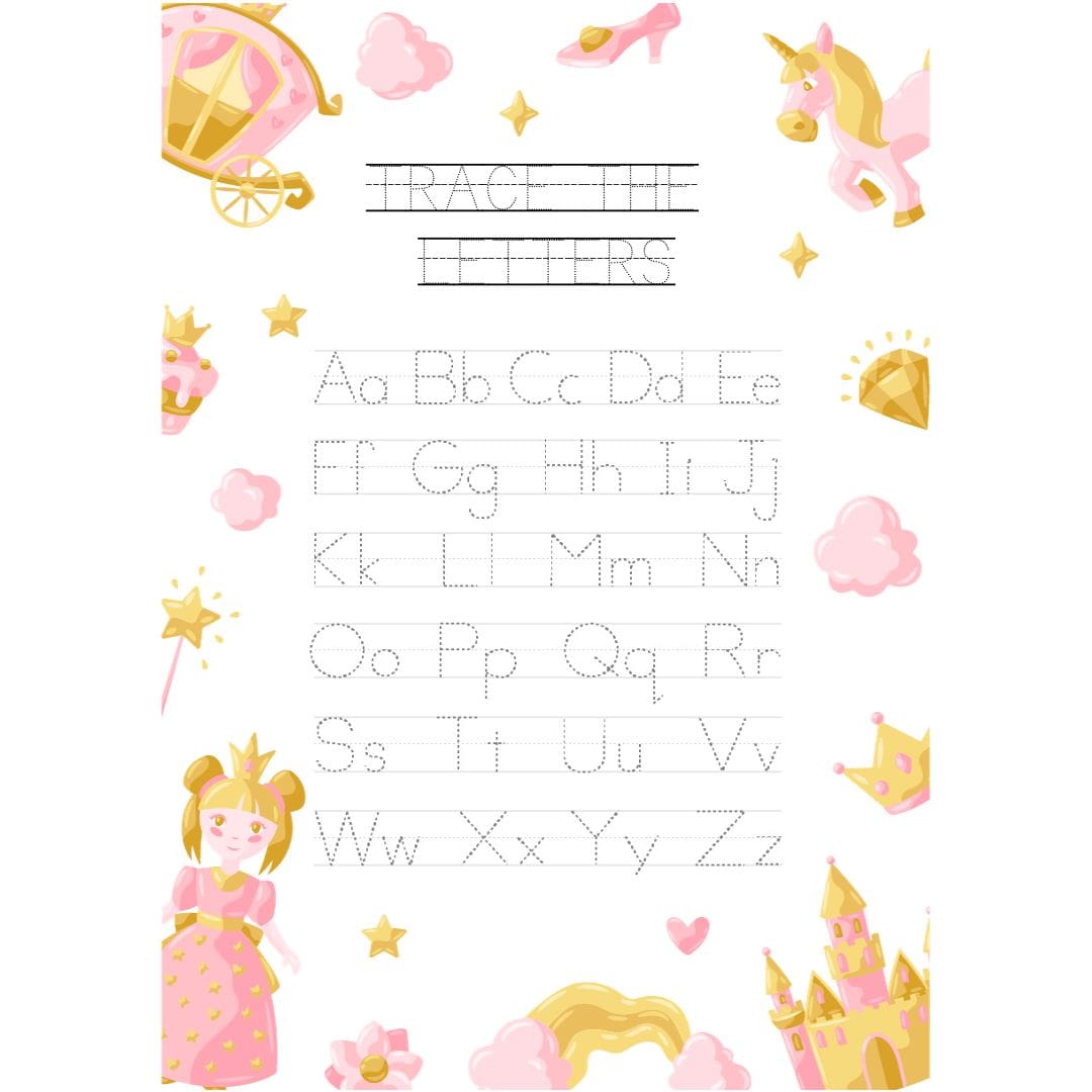 I'm a Princess Alphabet Tracing Sheet - Sharekkna Online