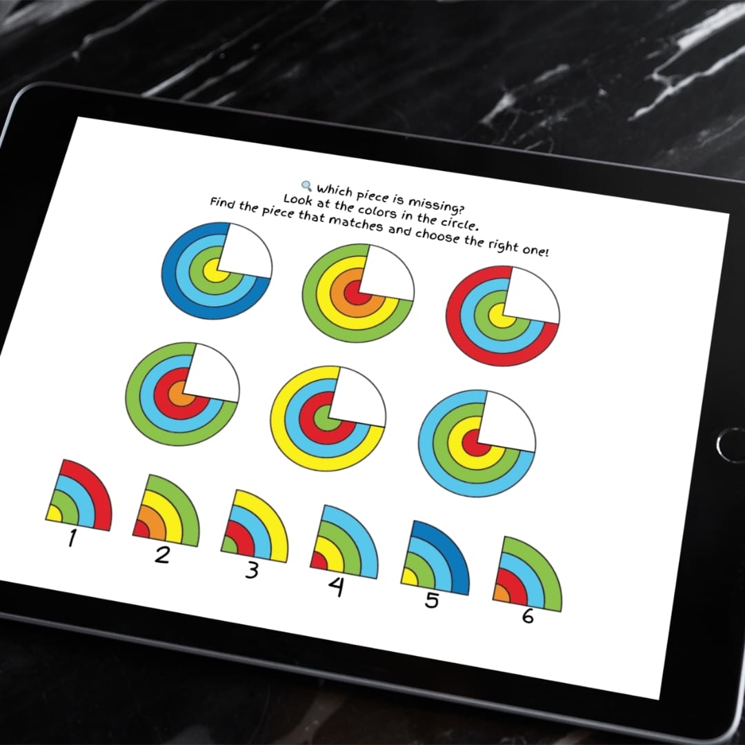 Find the Missing Piece Activity Sheet - Sharekkna Online