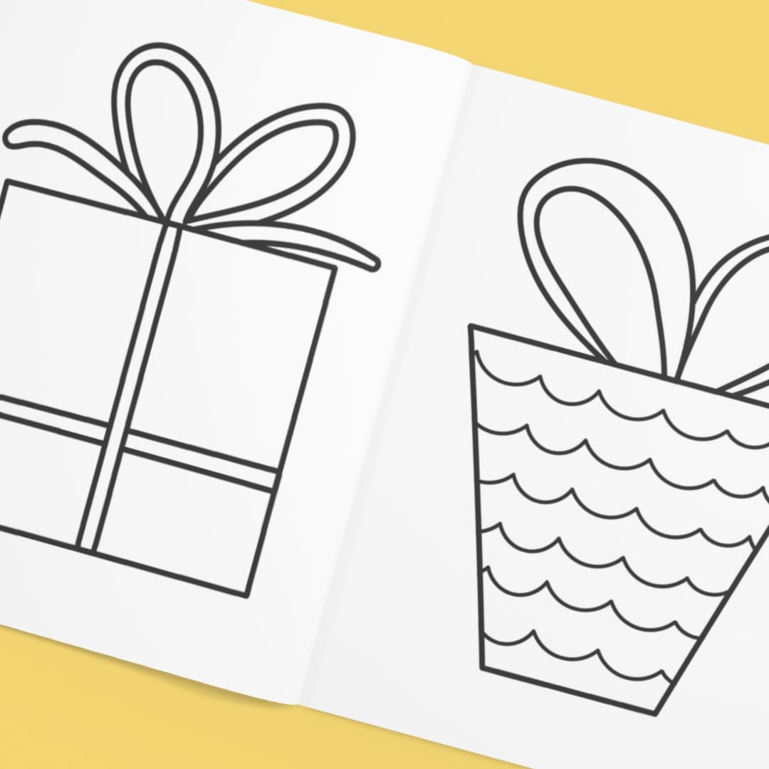 Gift Boxes Coloring Pages – Sharekkna Online